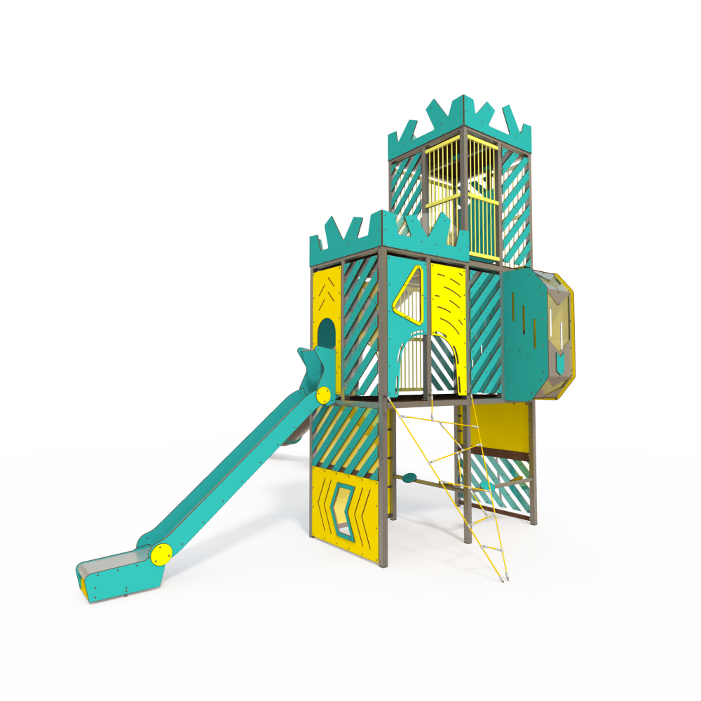 Aerial Transparent Tower with Double Slides | Centerpiece Multiplay ...