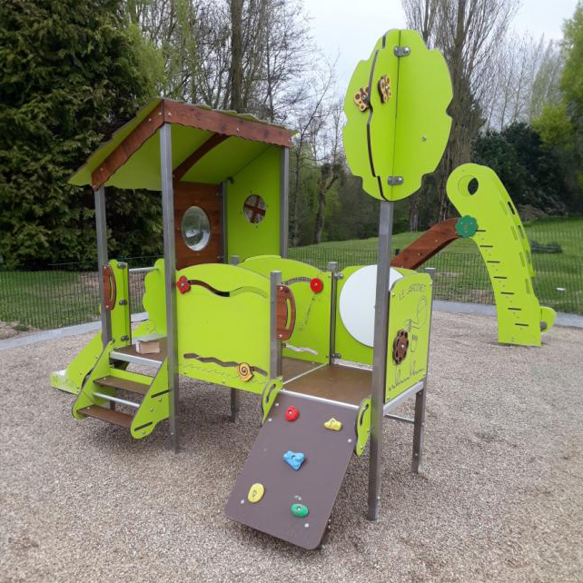 Nature Playhouse with Climb Ramp | Playhouses | Caloo UK Ltd
