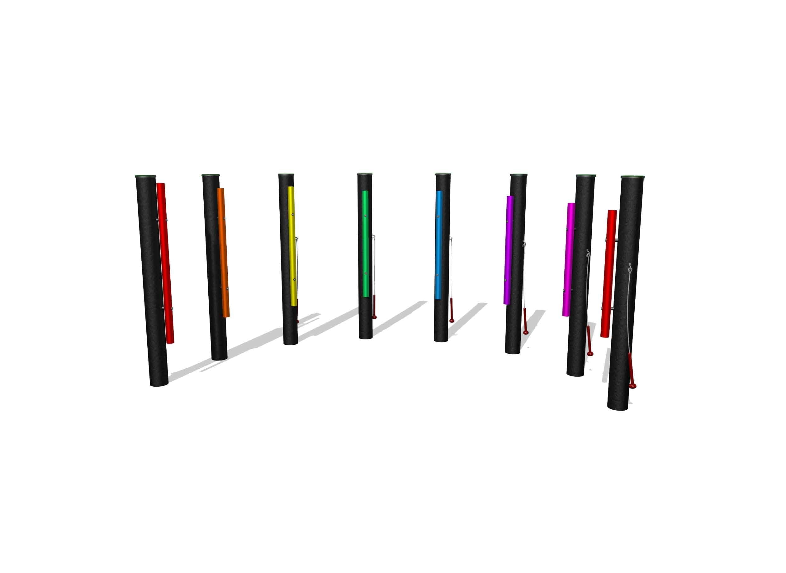 Eco Music Post Chimes (Set of 8) - Caloo Ltd