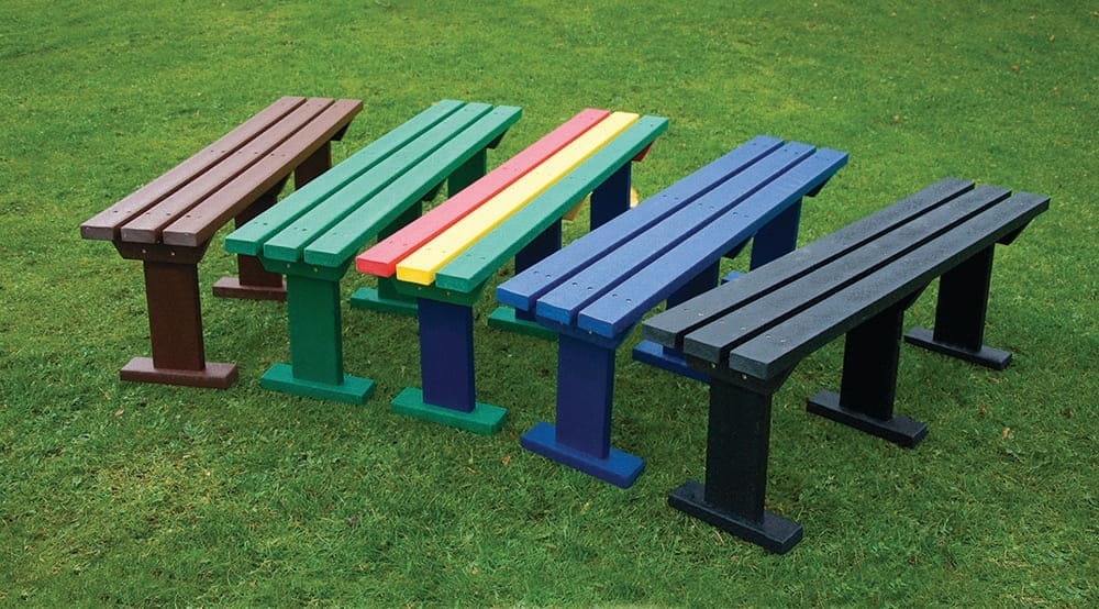 1.5 Long Coloured Recycled Bench - Caloo Ltd
