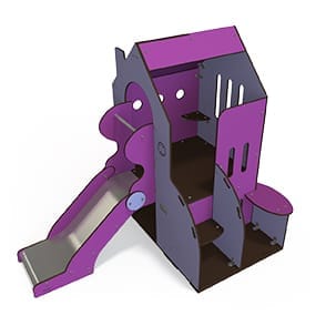 Petite Playhouse with Slide - Caloo Ltd