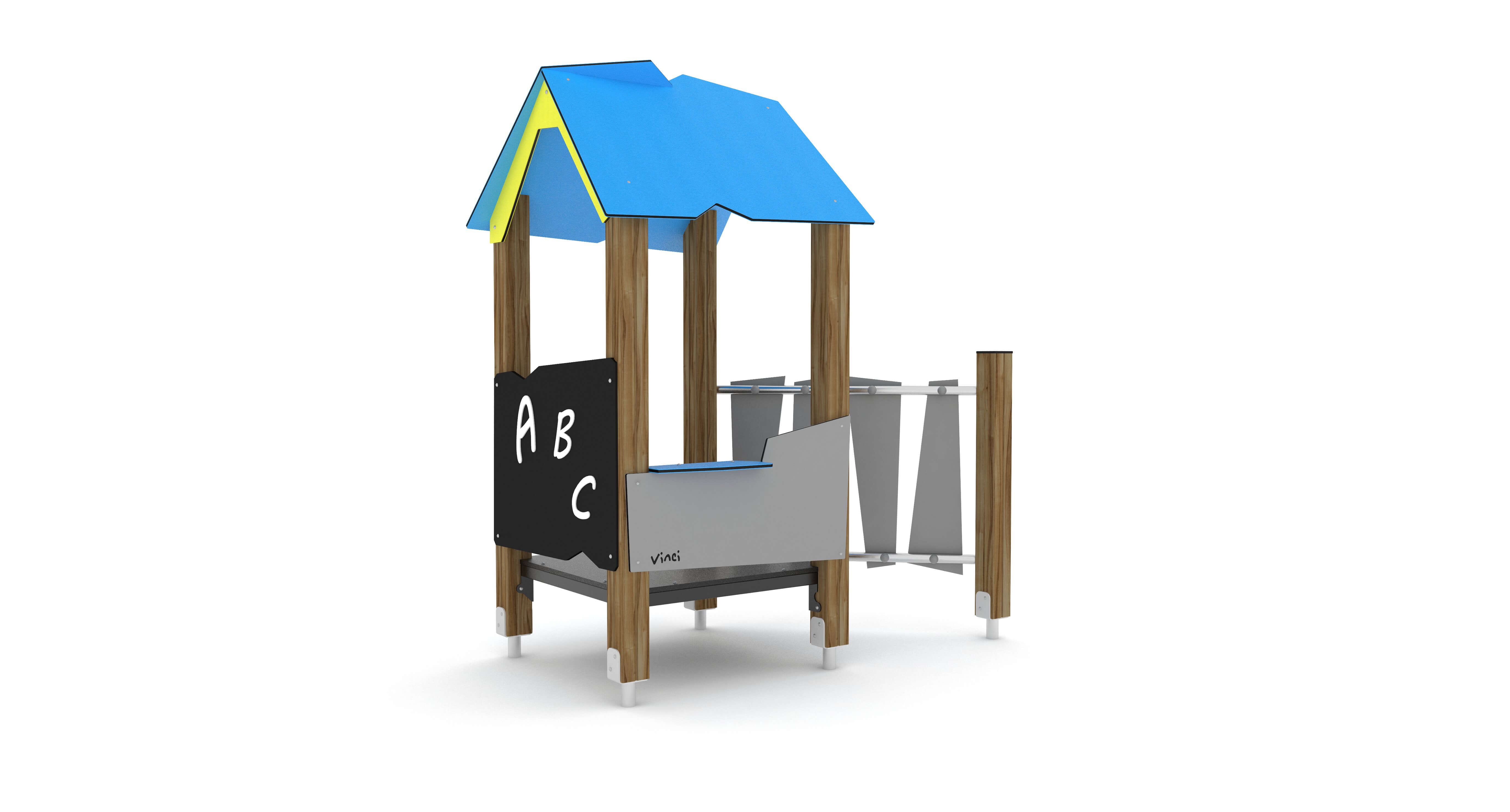 Timber Playhouse with Chalkboard - Caloo Ltd